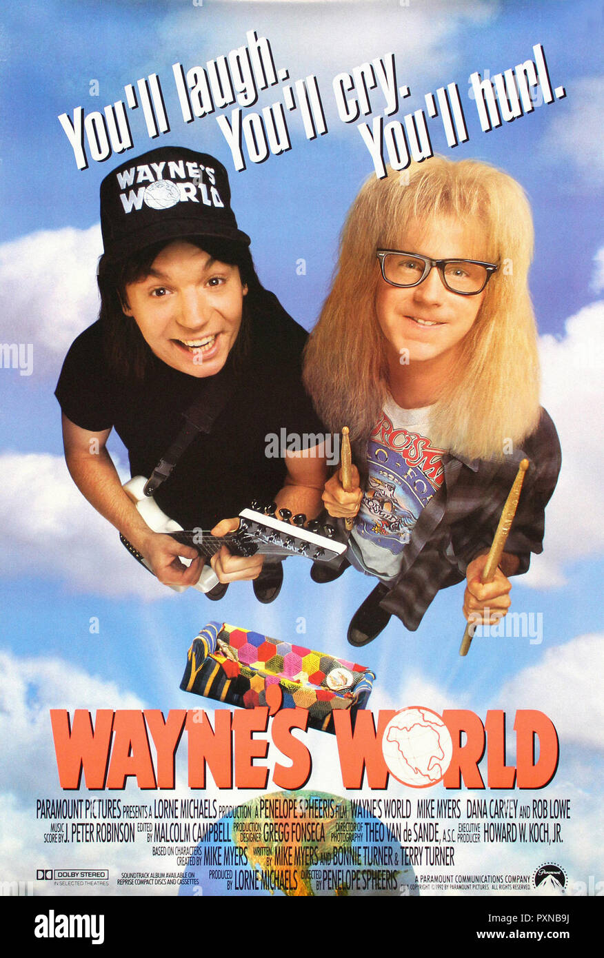 Waynes's World - Original movie poster Stock Photo - Alamy