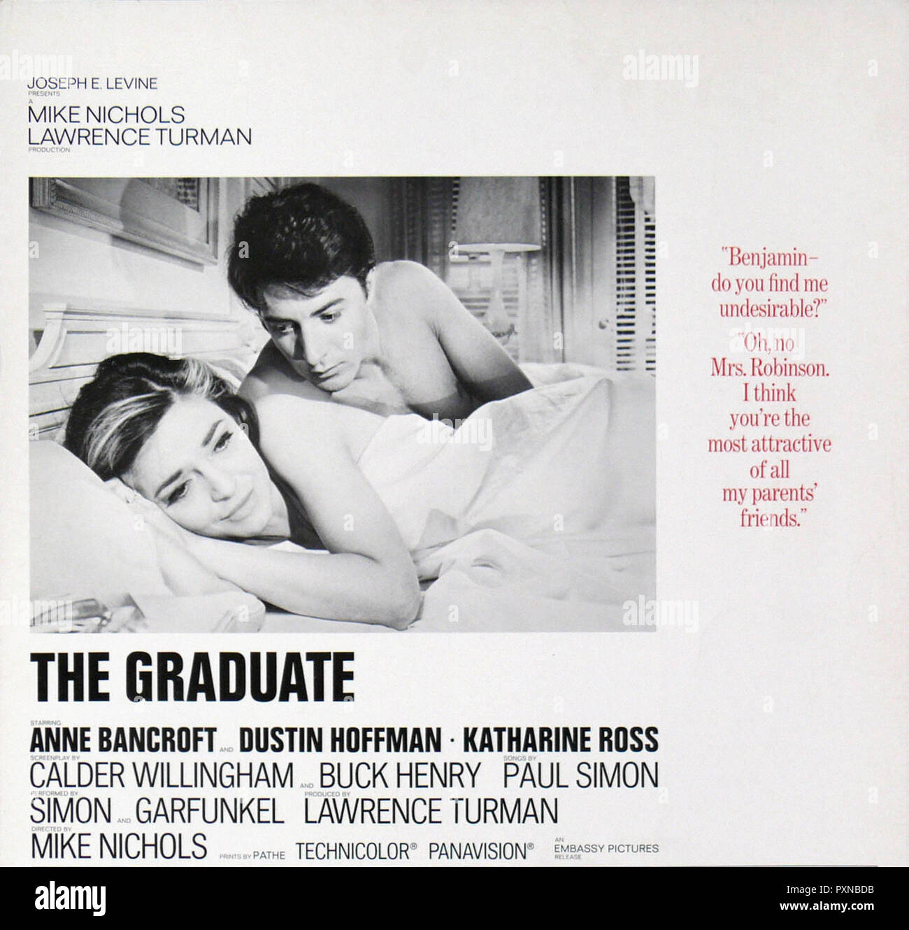 The Graduate - Original movie poster Stock Photo - Alamy