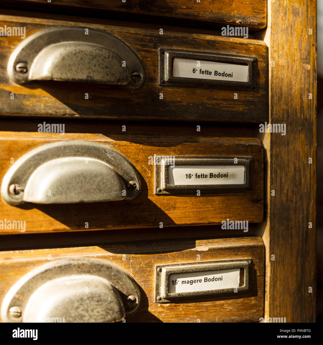 Typesetter drawer hi-res stock photography and images - Alamy