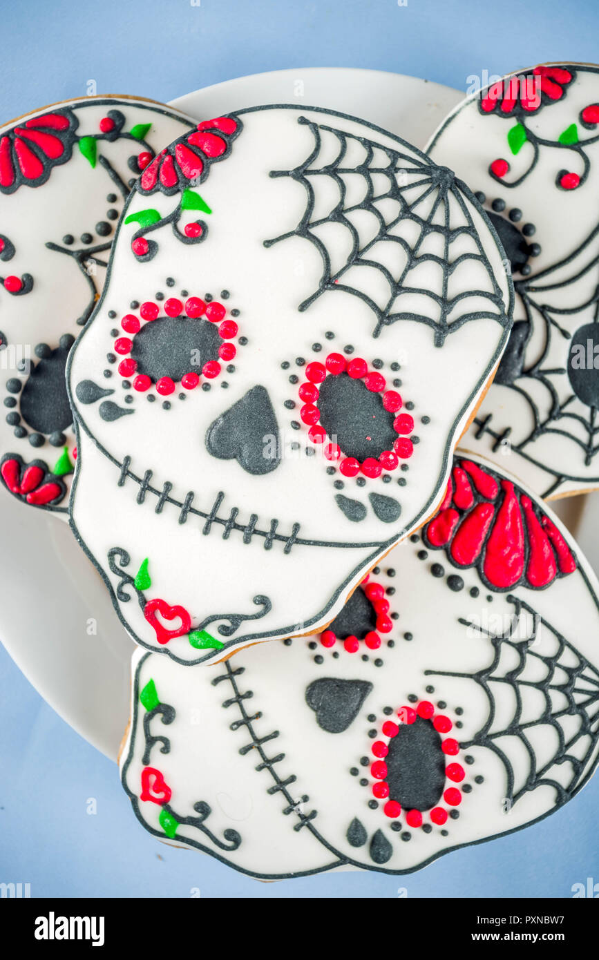 Dia de Los Muertos, Mexican Day of the Dead or Halloween greeting card ...