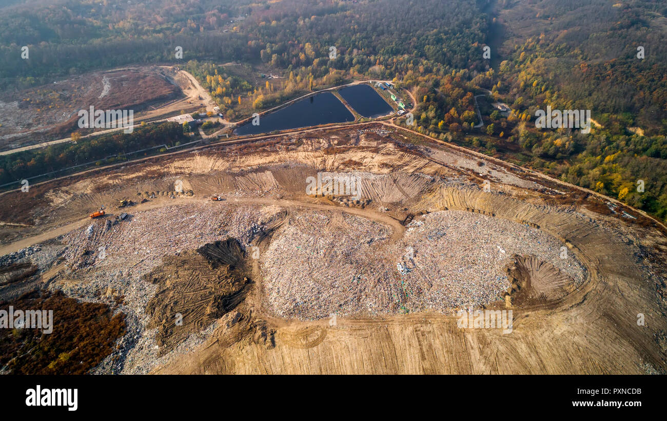 Aerial city dump big garbage hi-res stock photography and images - Alamy