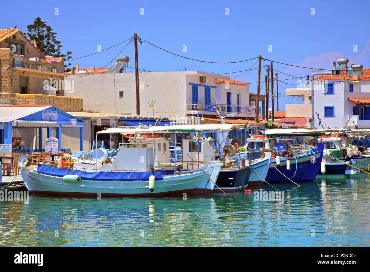 The Harbour, Elafonisos Island, Laconia, The Peloponnese, Greece ...