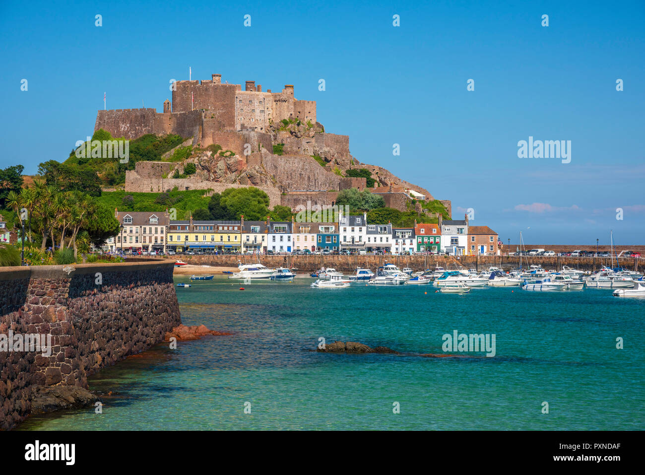 United KIngdom, Channel Islands, Gorey, Mont Orgueil Castle or Gorey ...