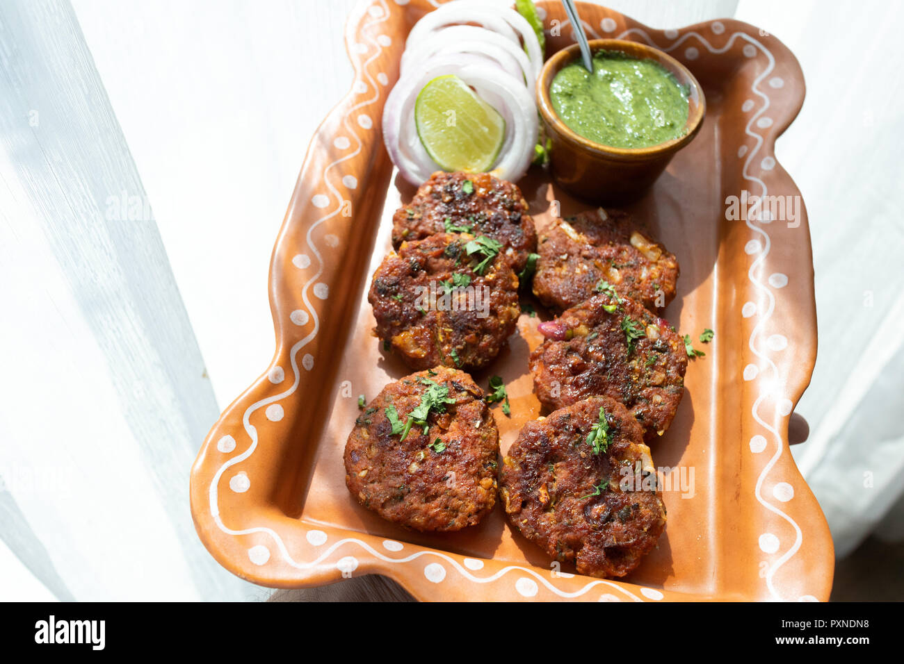 Famous Mutton Tikia dish from Indian state of Kolkota Stock Photo - Alamy