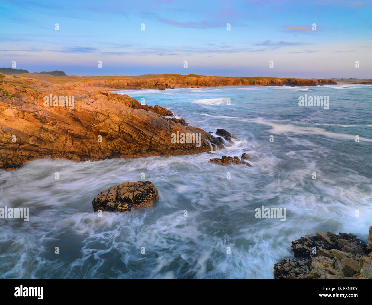 France, Brittany, Morbihan, Cote Sauvage, Quiberon Peninsula, Pointe du ...