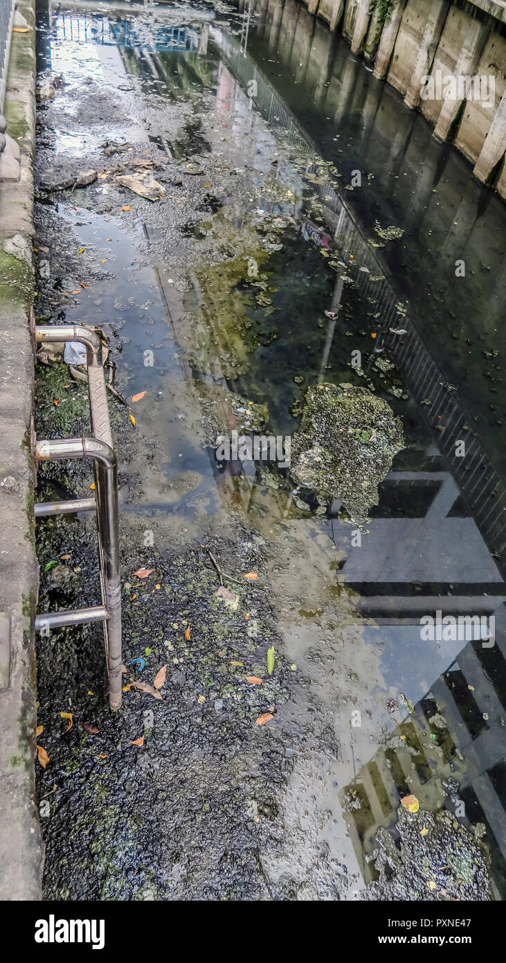 Pollution in water background Stock Photo - Alamy