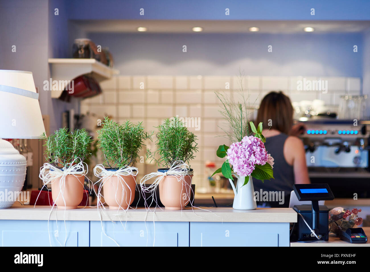 The interior of a cafe Stock Photo - Alamy