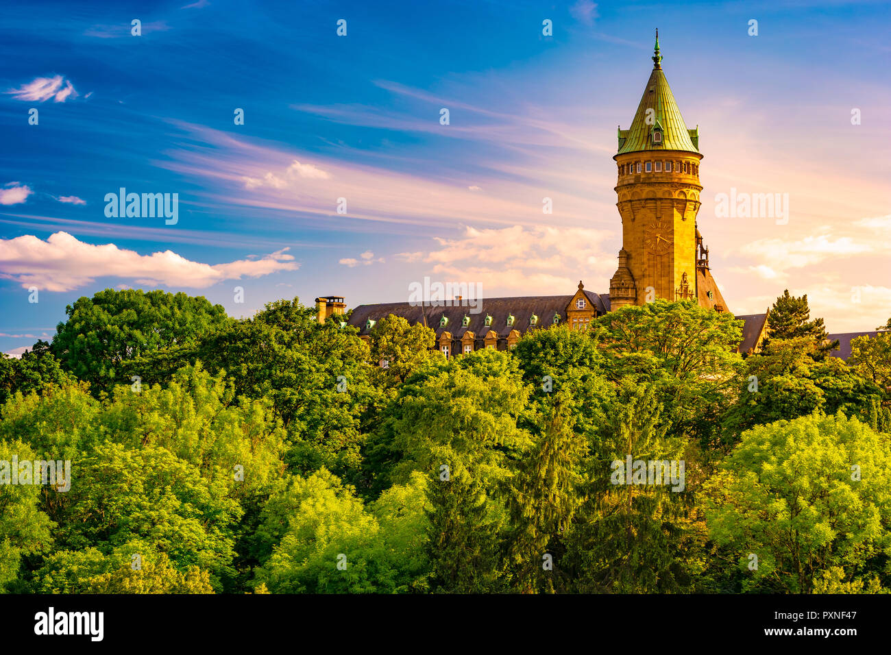 View of Spuerkees, State savings Bank headquarters in Luxembourg Stock ...