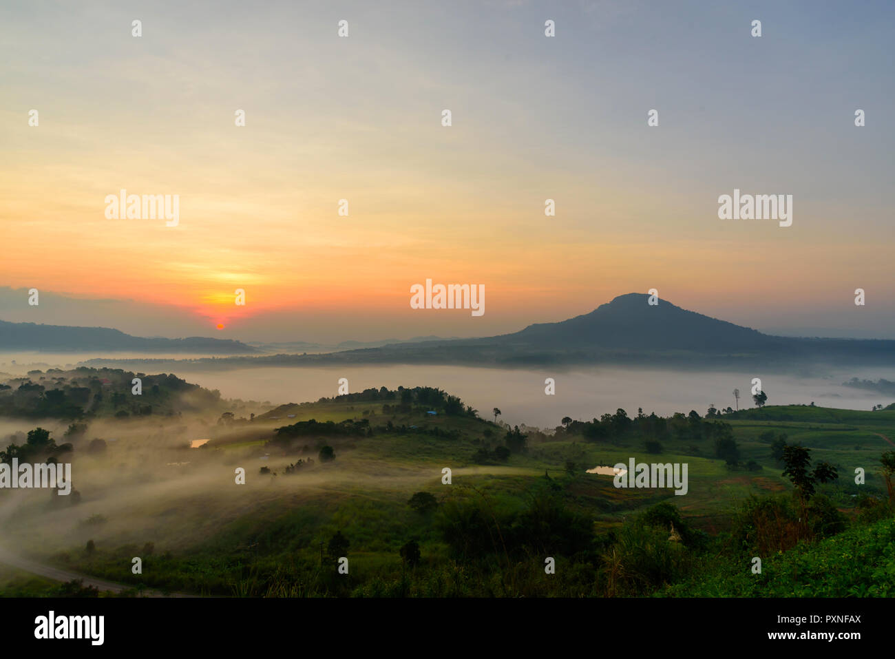 the sea mist on high mountain Stock Photo - Alamy