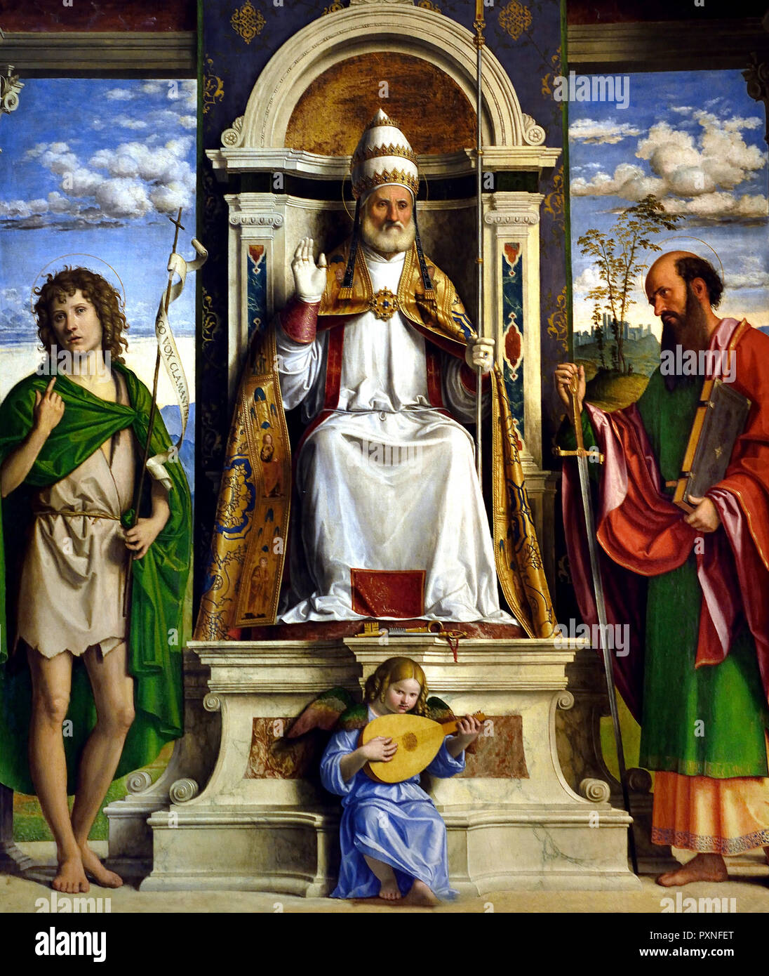 St. Peter Enthroned with St. John the Baptist and St. Paul 1515 - 1516 ...