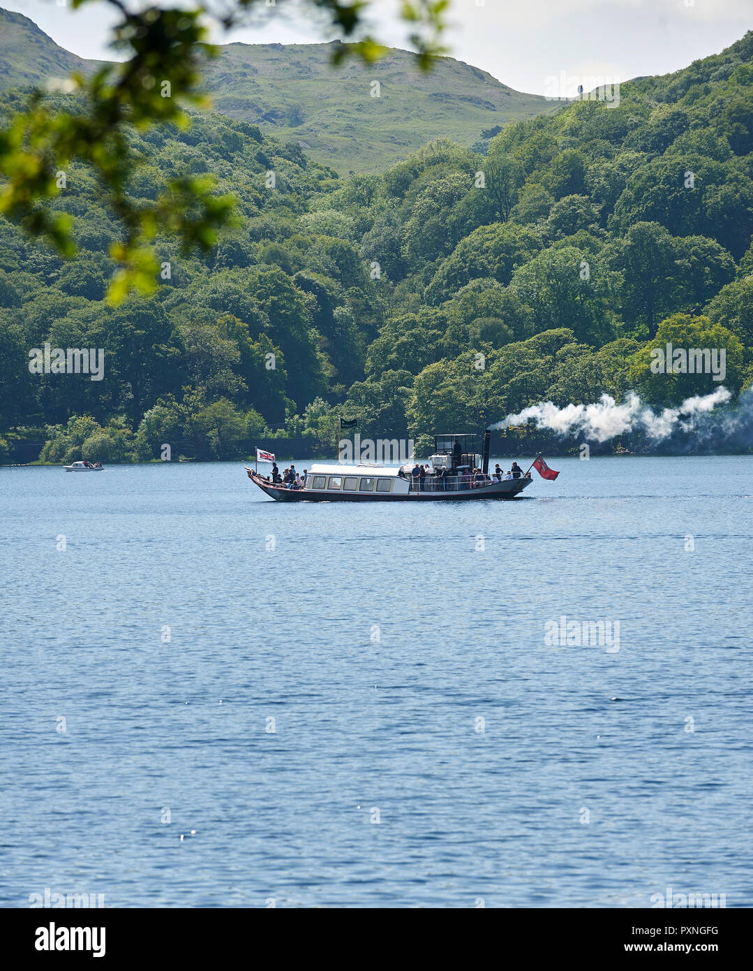 Steam Yacht Gondola on Coniston Water, The Lake District National Park ...