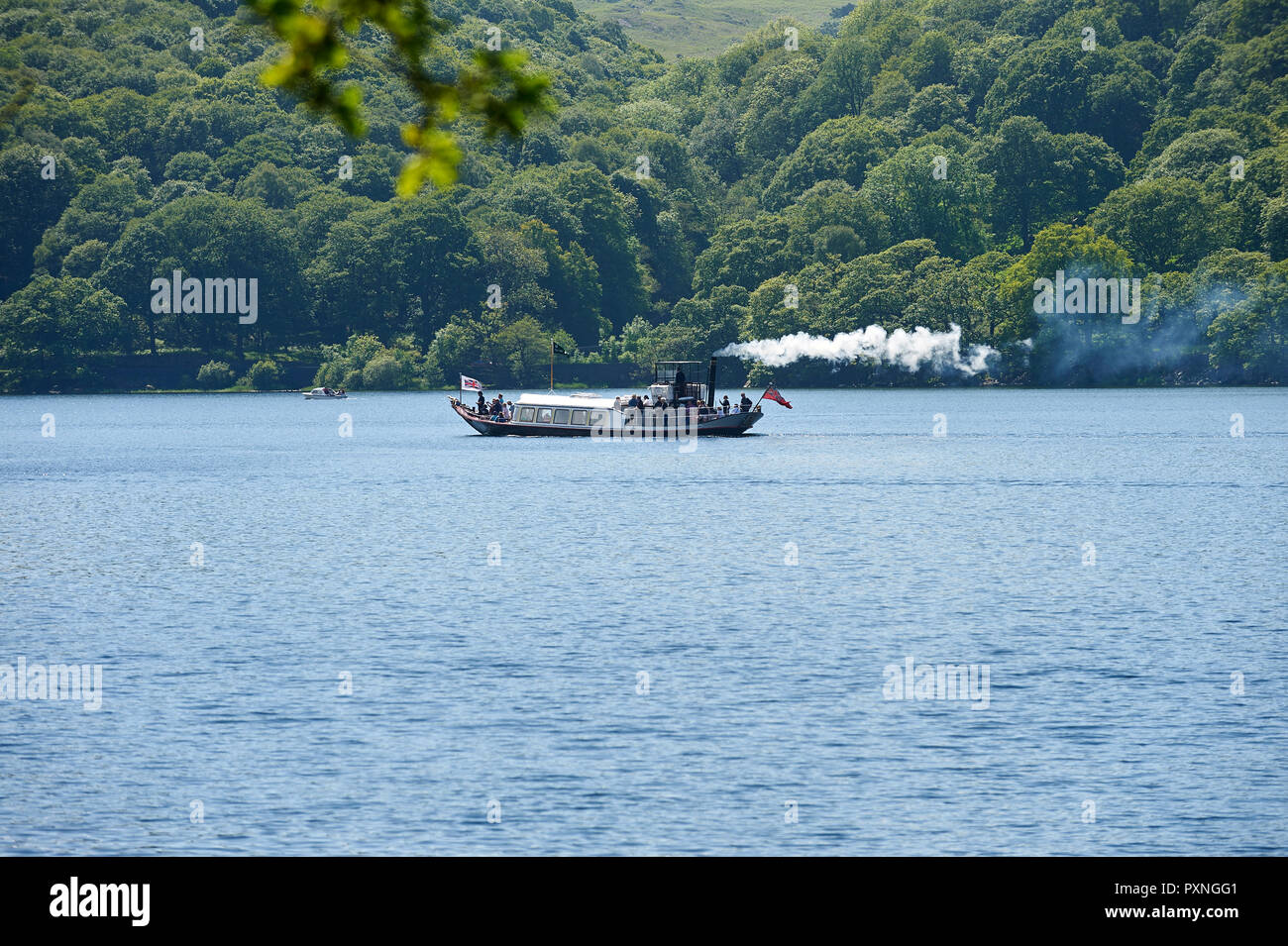 Steam Yacht Gondola on Coniston Water, The Lake District National Park ...