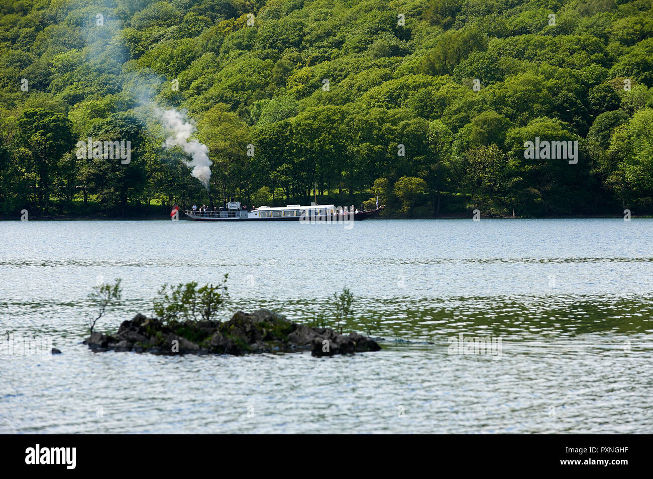 Steam Yacht Gondola on Coniston Water, The Lake District National Park ...