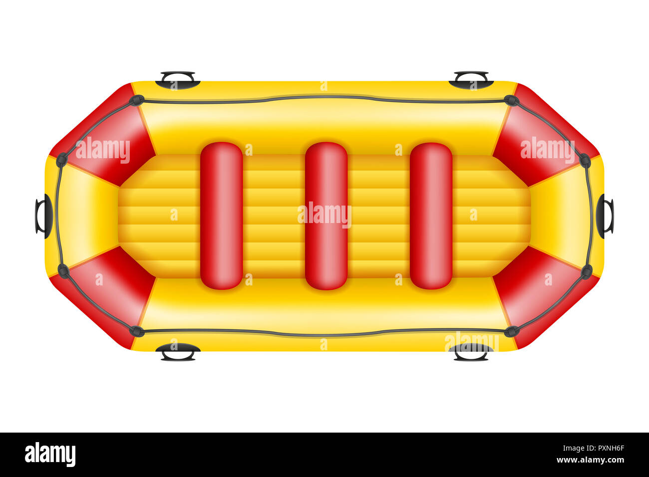 inflatable rafting boat vector illustration isolated on white ...