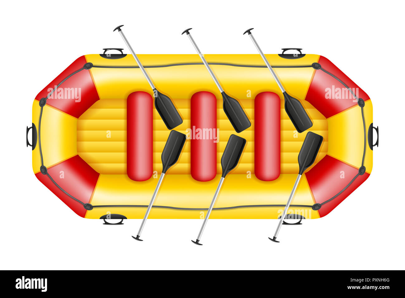 inflatable rafting boat vector illustration isolated on white ...
