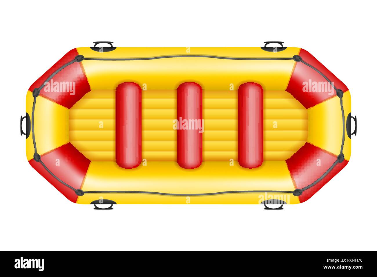 inflatable rafting boat vector illustration isolated on white ...