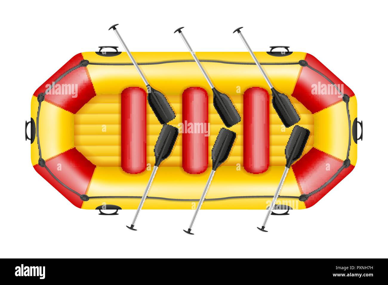 inflatable rafting boat vector illustration isolated on white ...