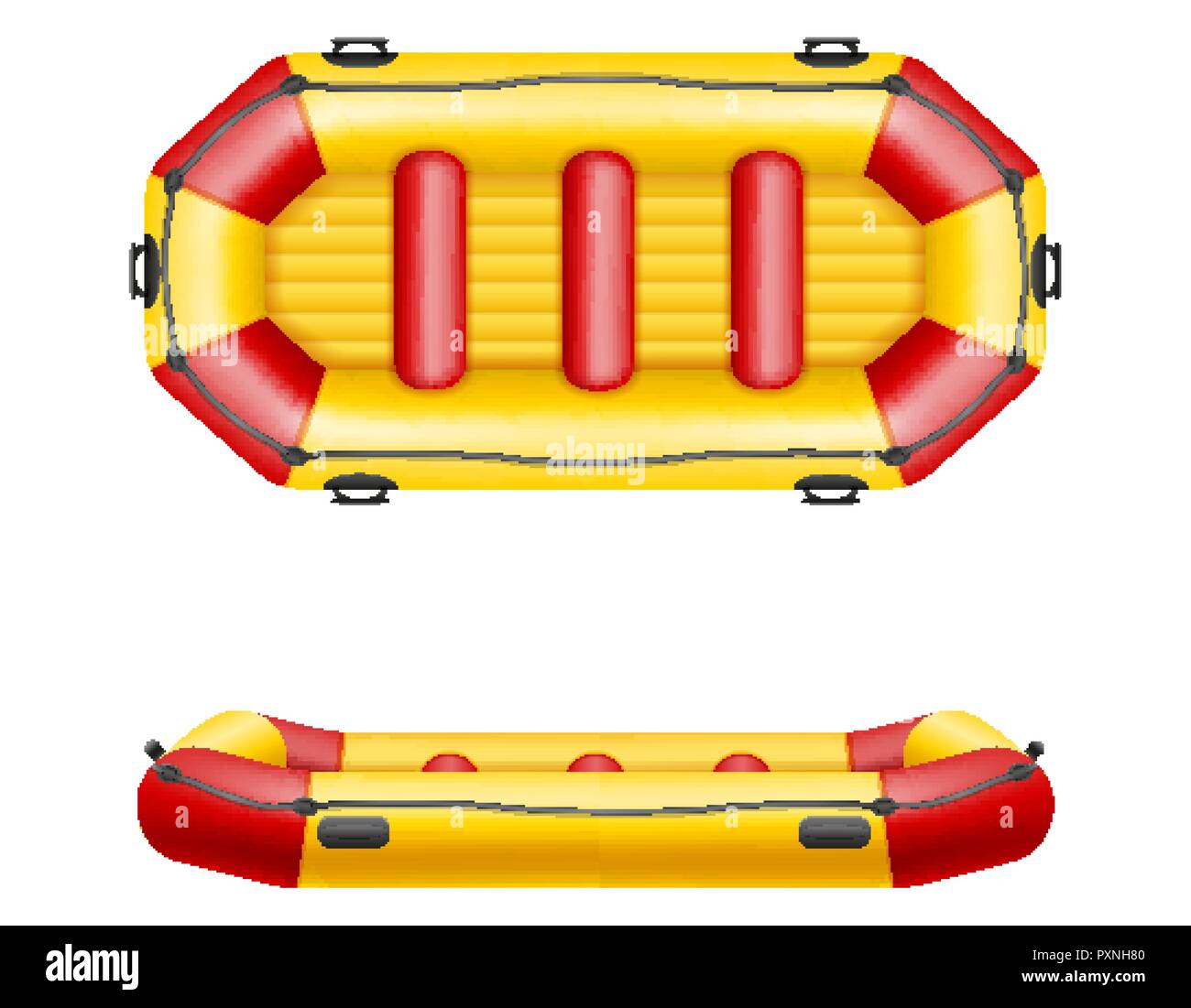 inflatable rafting boat vector illustration isolated on white ...