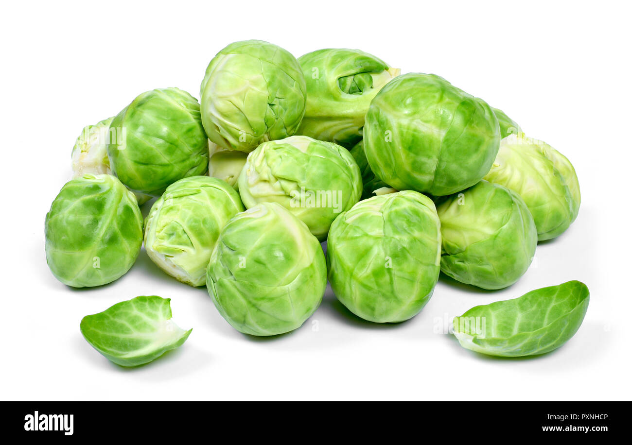Delicious brussel sprouts, isolated on white background. Fresh cabbage ...