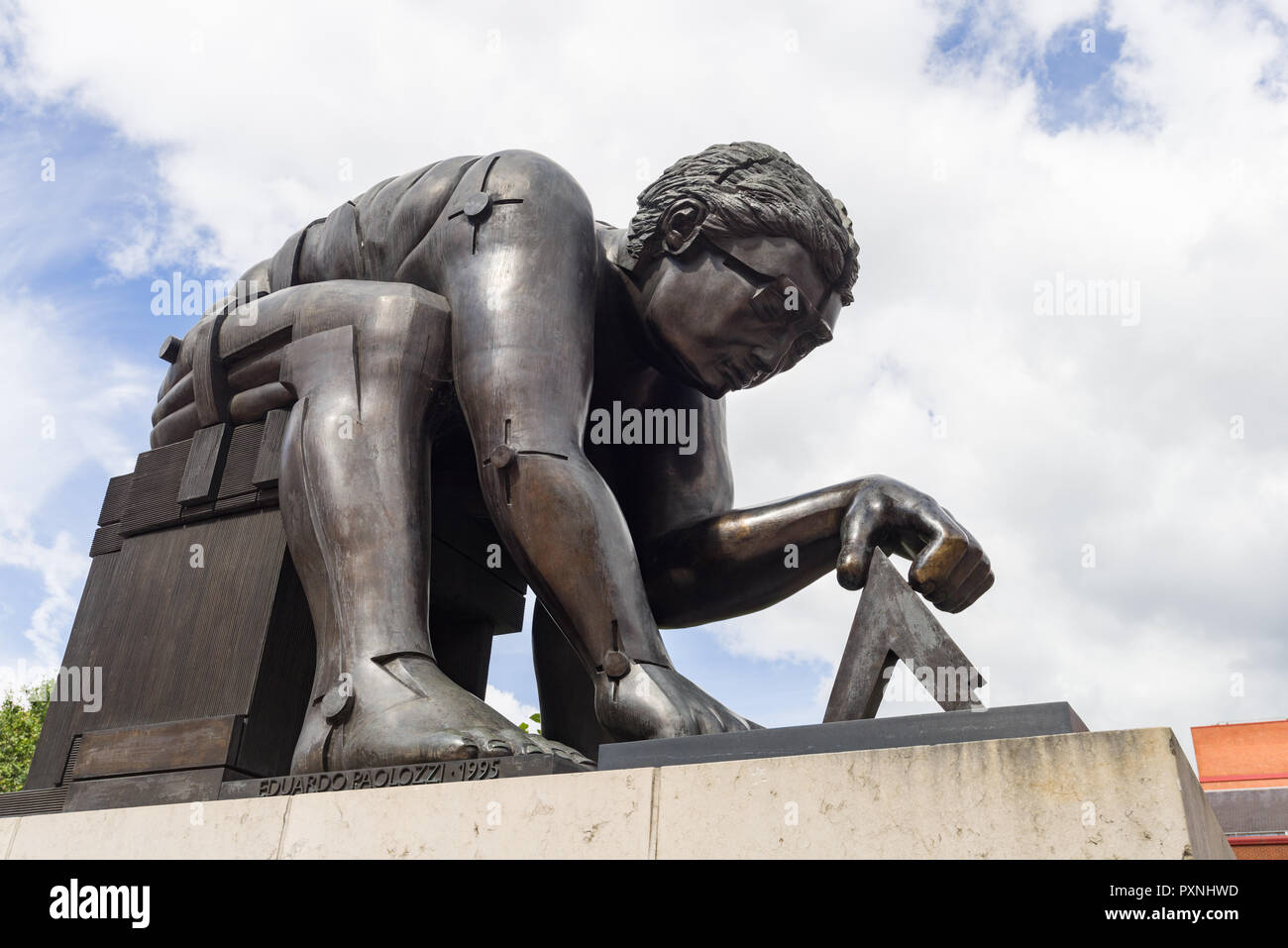 A sculpture, entitled Newton, by Eduardo Paolozzi in the courtyard of ...