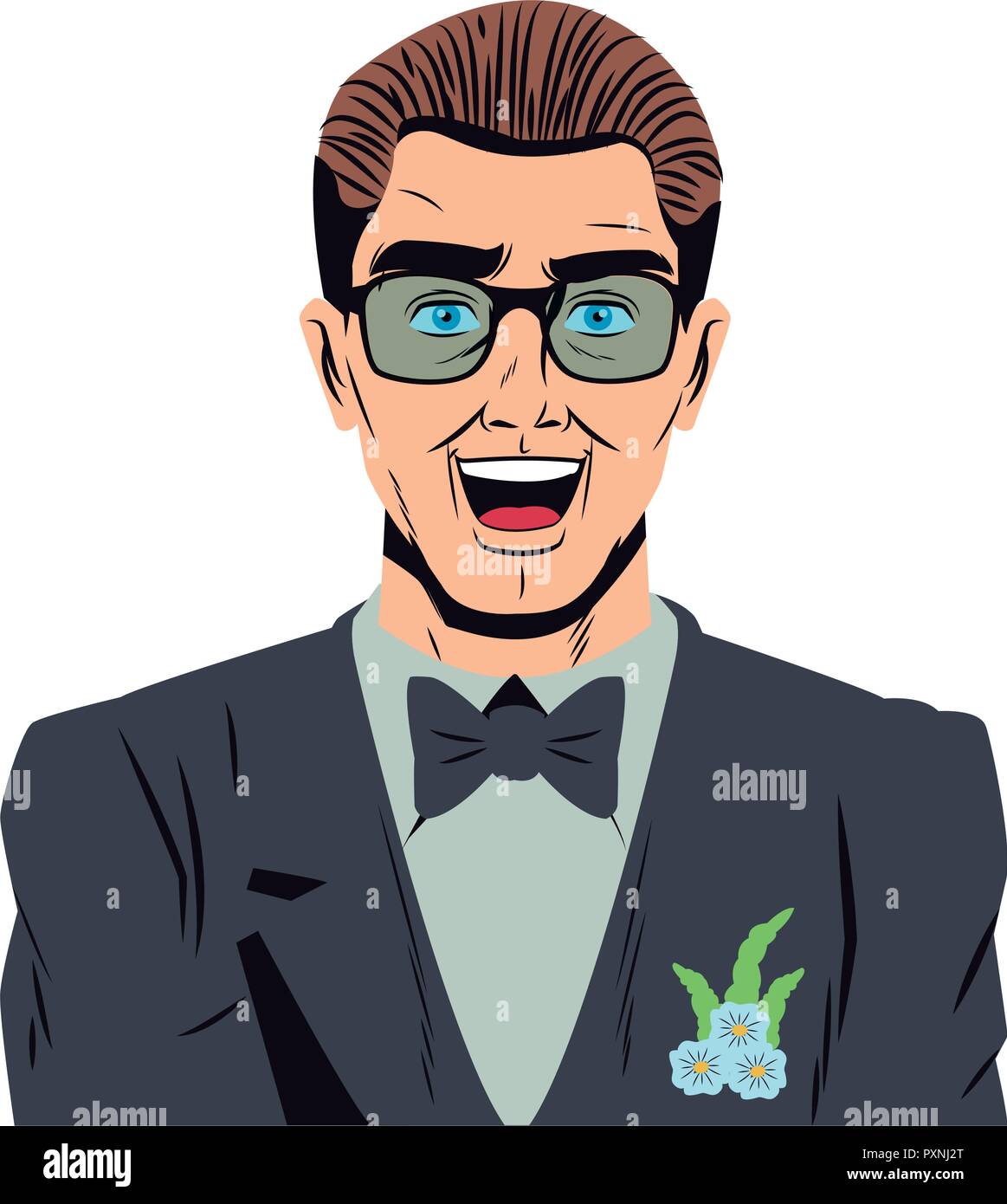 Pop art groom cartoon Stock Vector Image & Art - Alamy