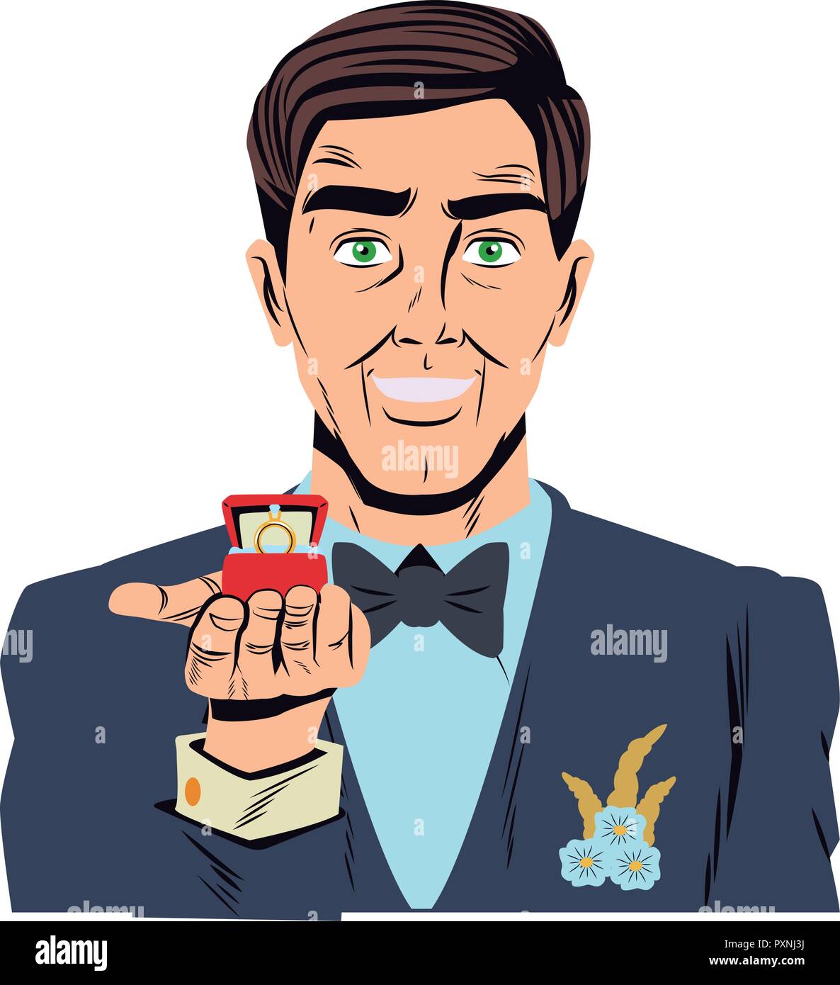 Pop art groom cartoon Stock Vector Image & Art - Alamy