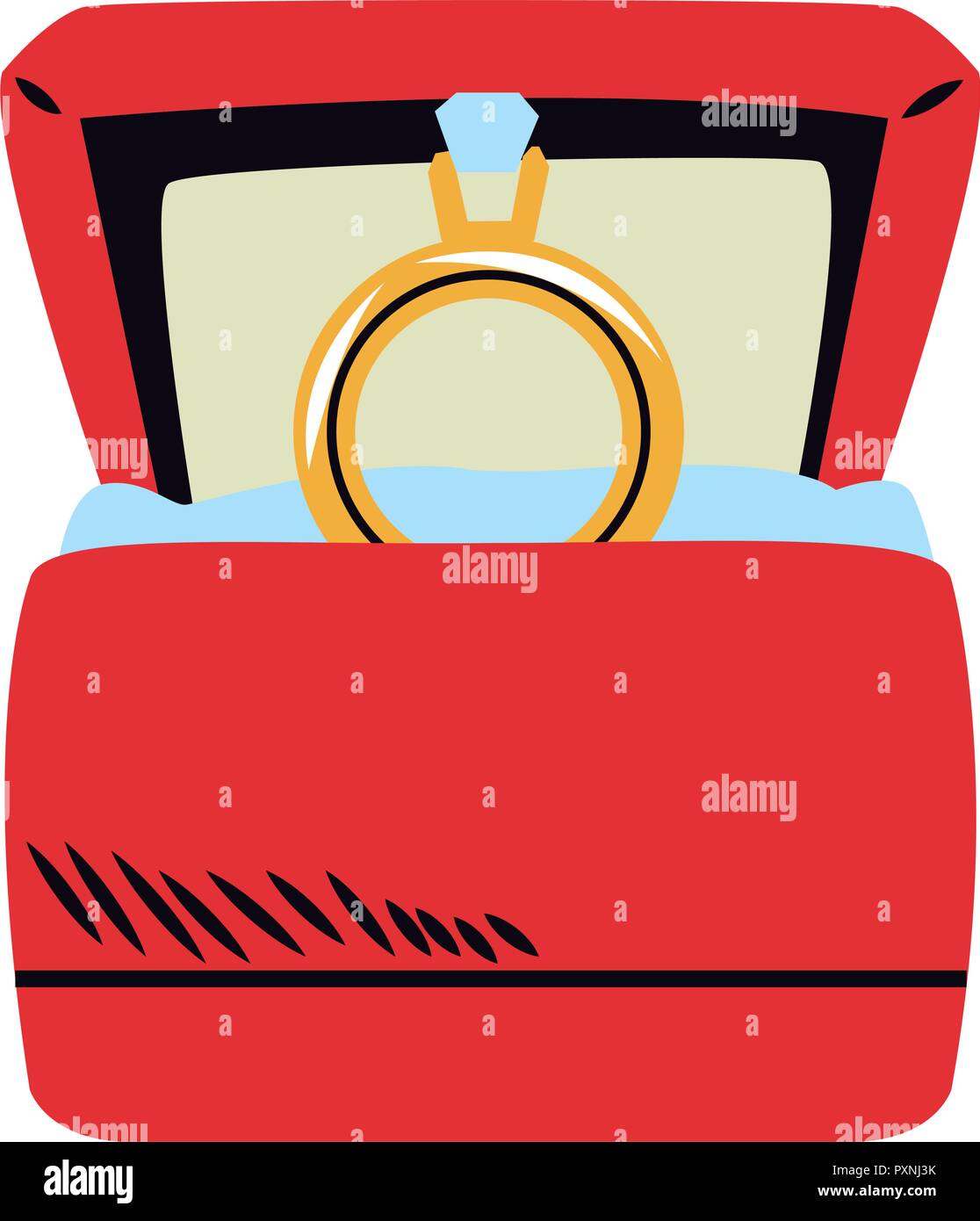 Wedding ring box Stock Vector Image & Art - Alamy