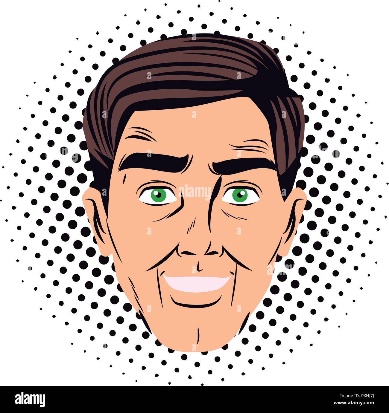 Pop art man face Stock Vector Image & Art - Alamy