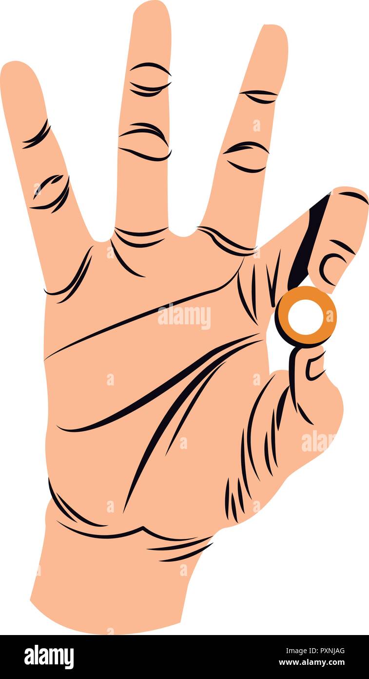 Hand with wedding ring pop art Stock Vector Image & Art - Alamy