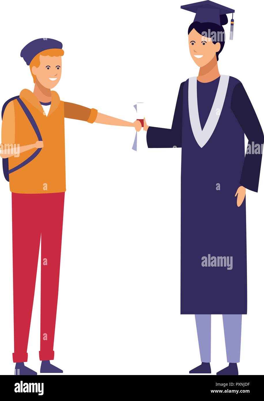 Student graduation cartoon Stock Vector Image & Art - Alamy