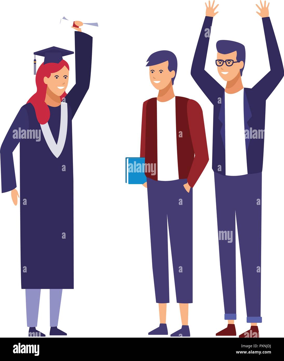 Highschool graduation ceremony Stock Vector Images - Alamy