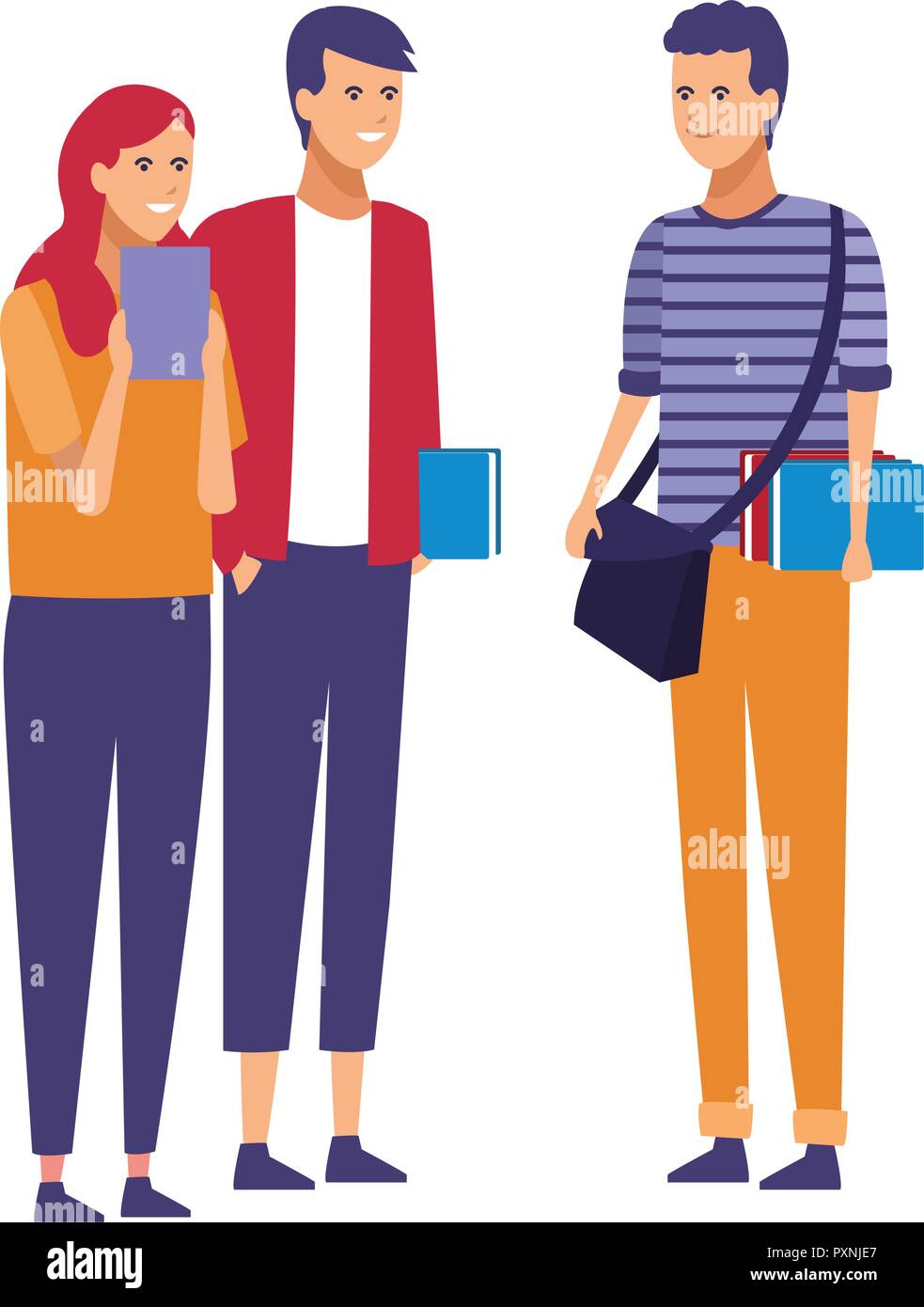 Young students friends Stock Vector Image & Art - Alamy