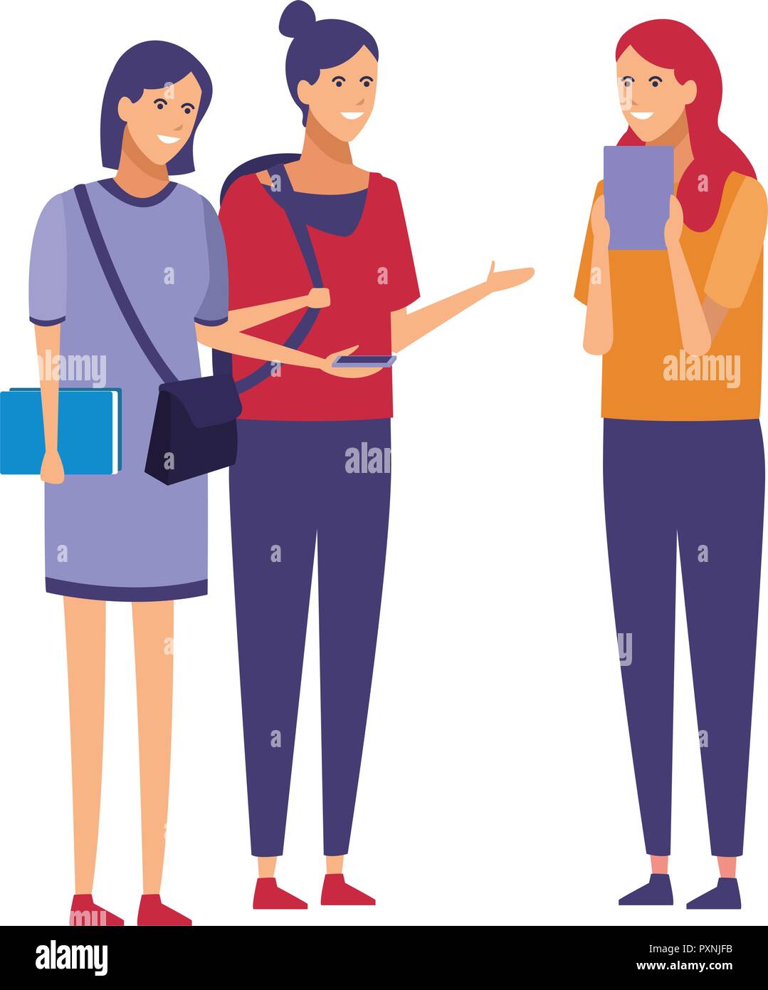 Young students friends Stock Vector Image & Art - Alamy