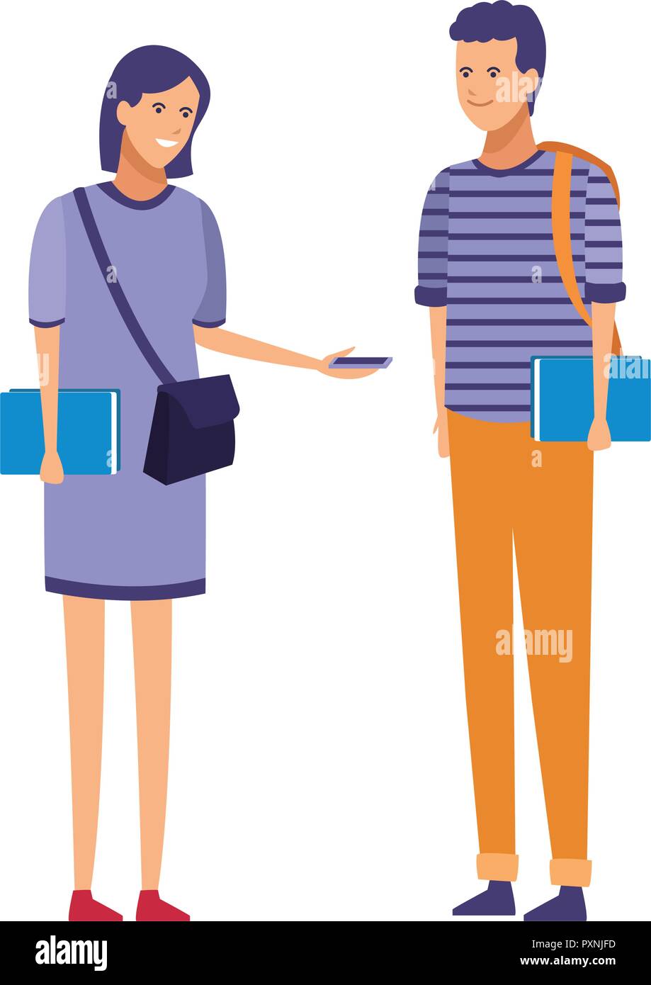 Young students friends Stock Vector Image & Art - Alamy