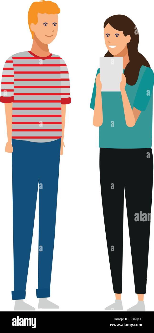 Young students friends Stock Vector Image & Art - Alamy