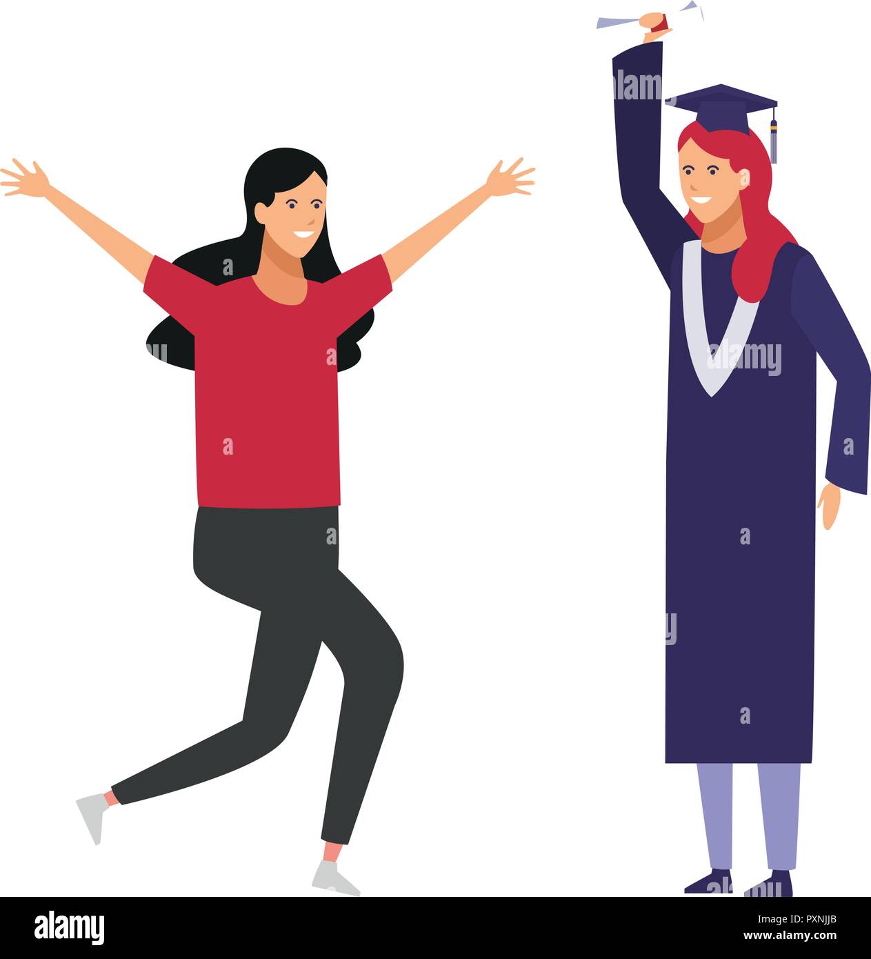 Student graduation cartoon Stock Vector Image & Art - Alamy