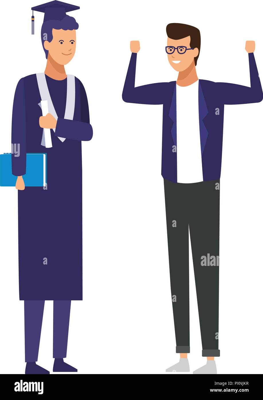 Student graduation cartoon Stock Vector Image & Art - Alamy