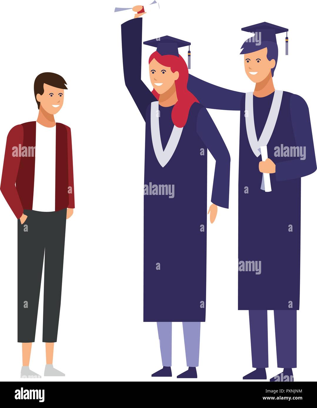 Highschool graduation ceremony Stock Vector Images - Alamy