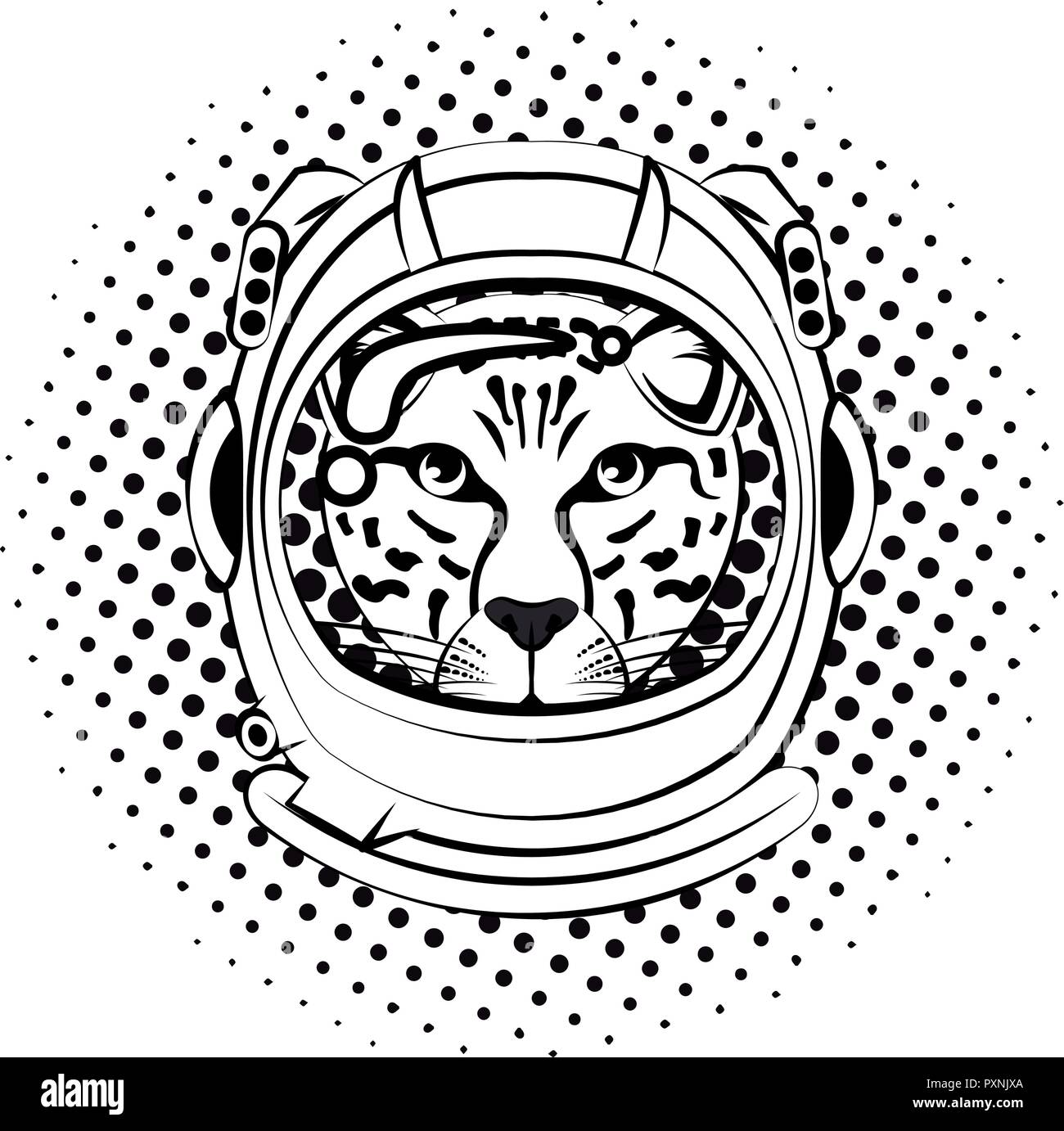 Leopard face cool sketch Stock Vector Image & Art - Alamy