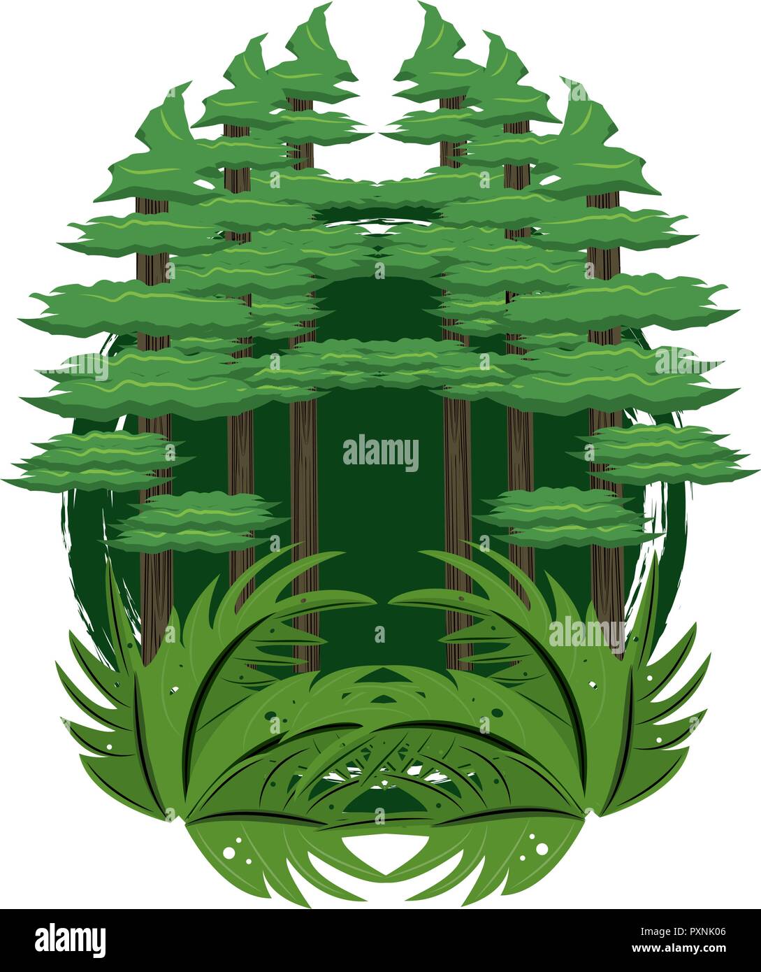 Jungle scenery cartoon Stock Vector Image & Art - Alamy