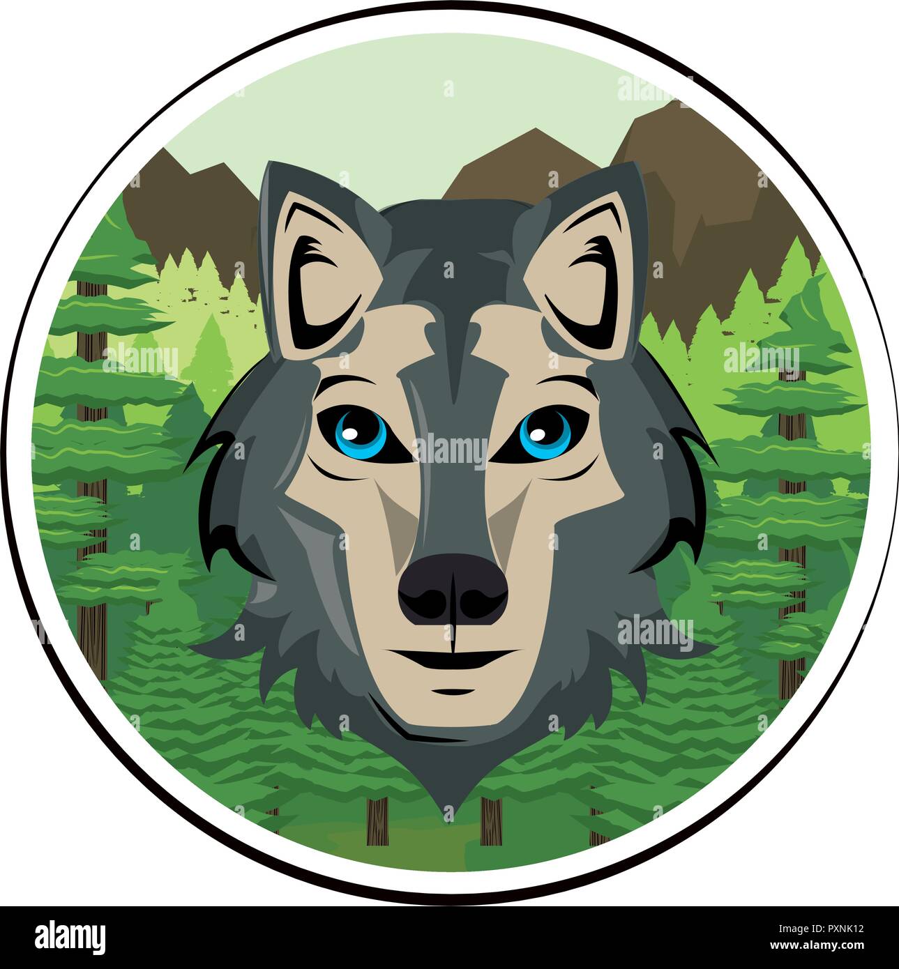 Wolf frame drawing hi-res stock photography and images - Alamy