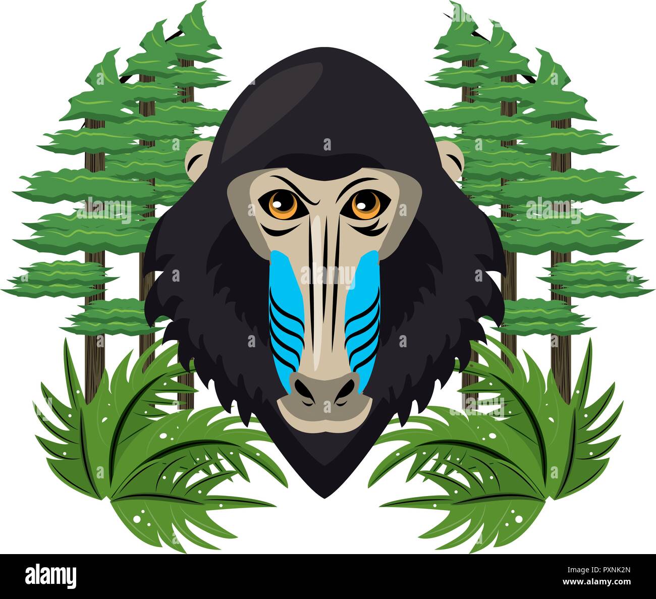 Mandrill face cool sketch Stock Vector Image & Art - Alamy