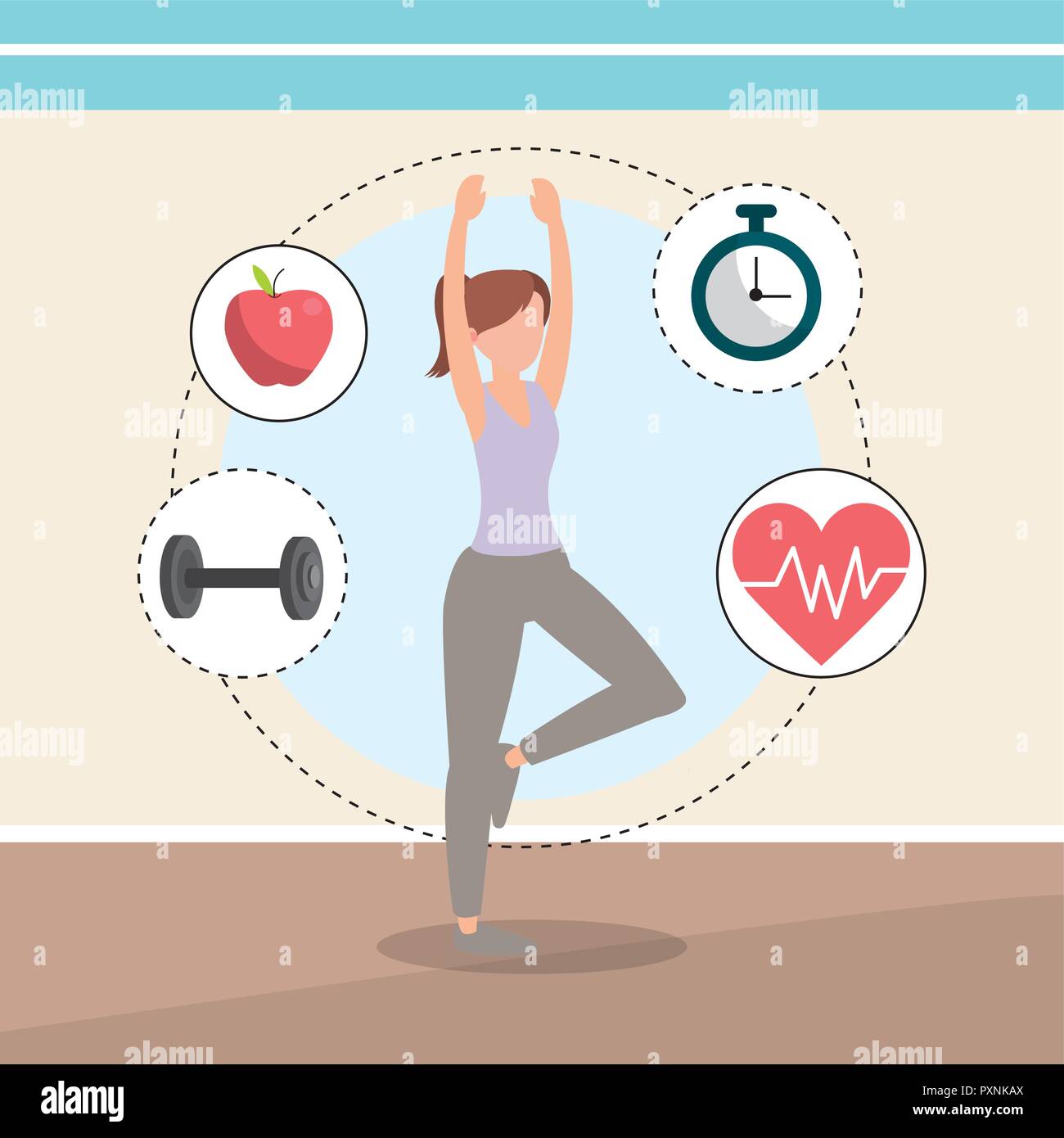 health fitness cartoon Stock Vector Image & Art - Alamy