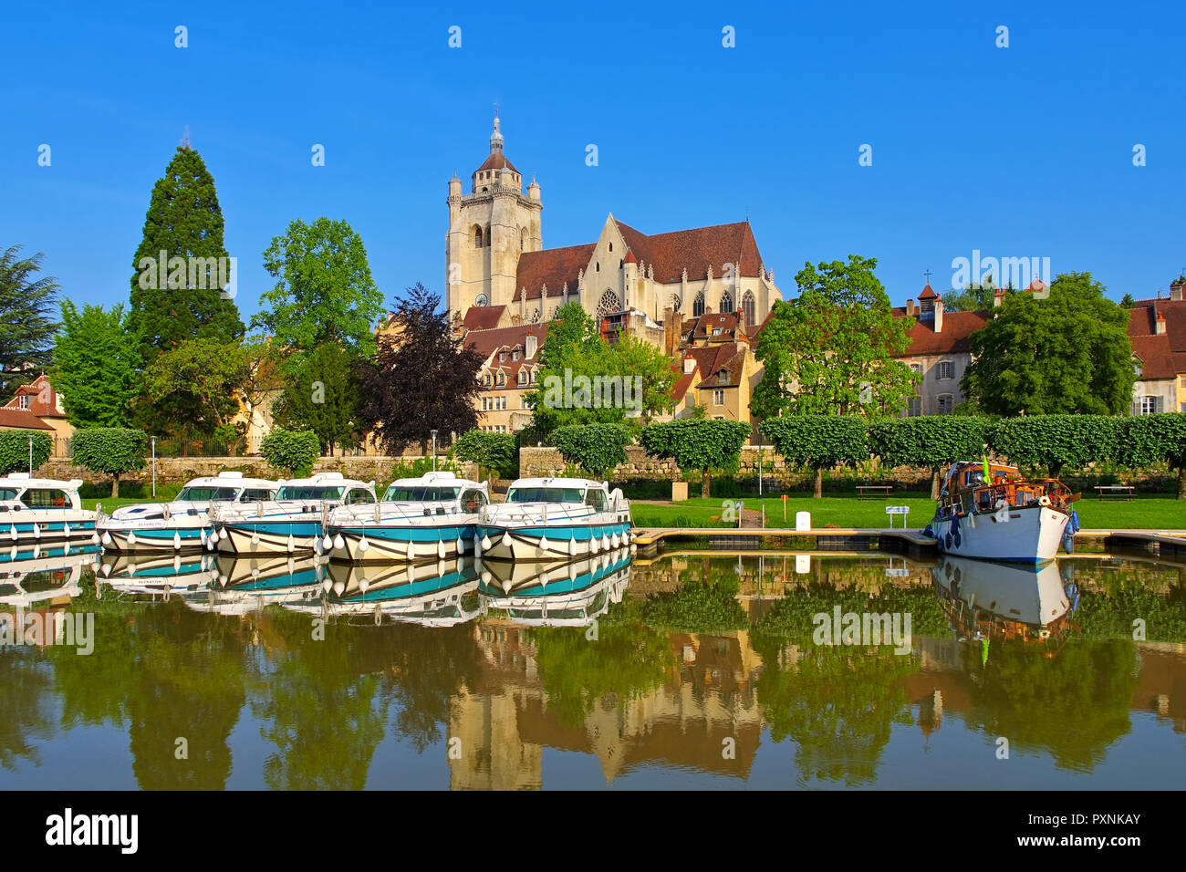 the town Dole and church in France Stock Photo - Alamy