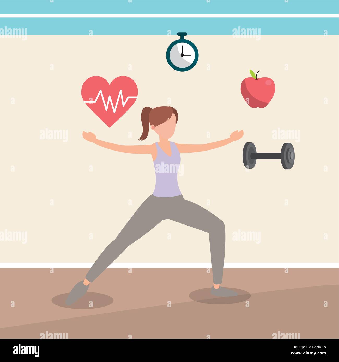 health fitness cartoon Stock Vector Image & Art - Alamy