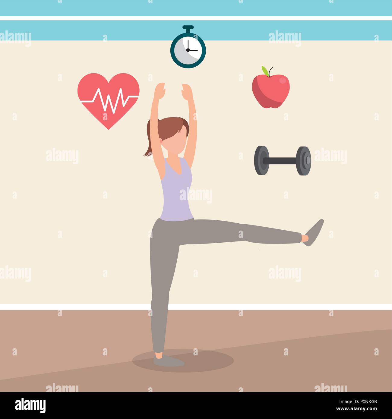 health fitness cartoon Stock Vector Image & Art - Alamy