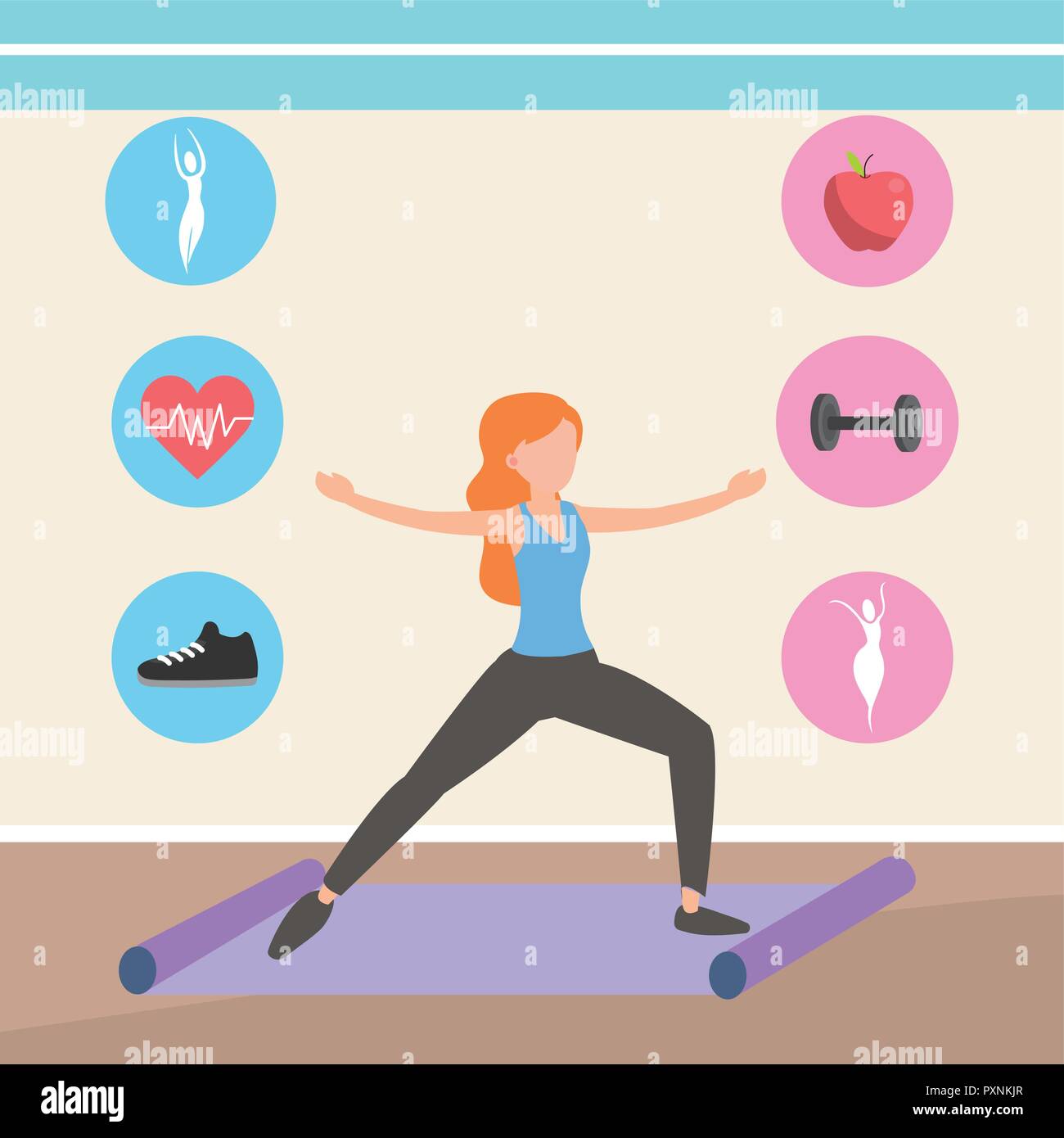 health fitness cartoon Stock Vector Image & Art - Alamy