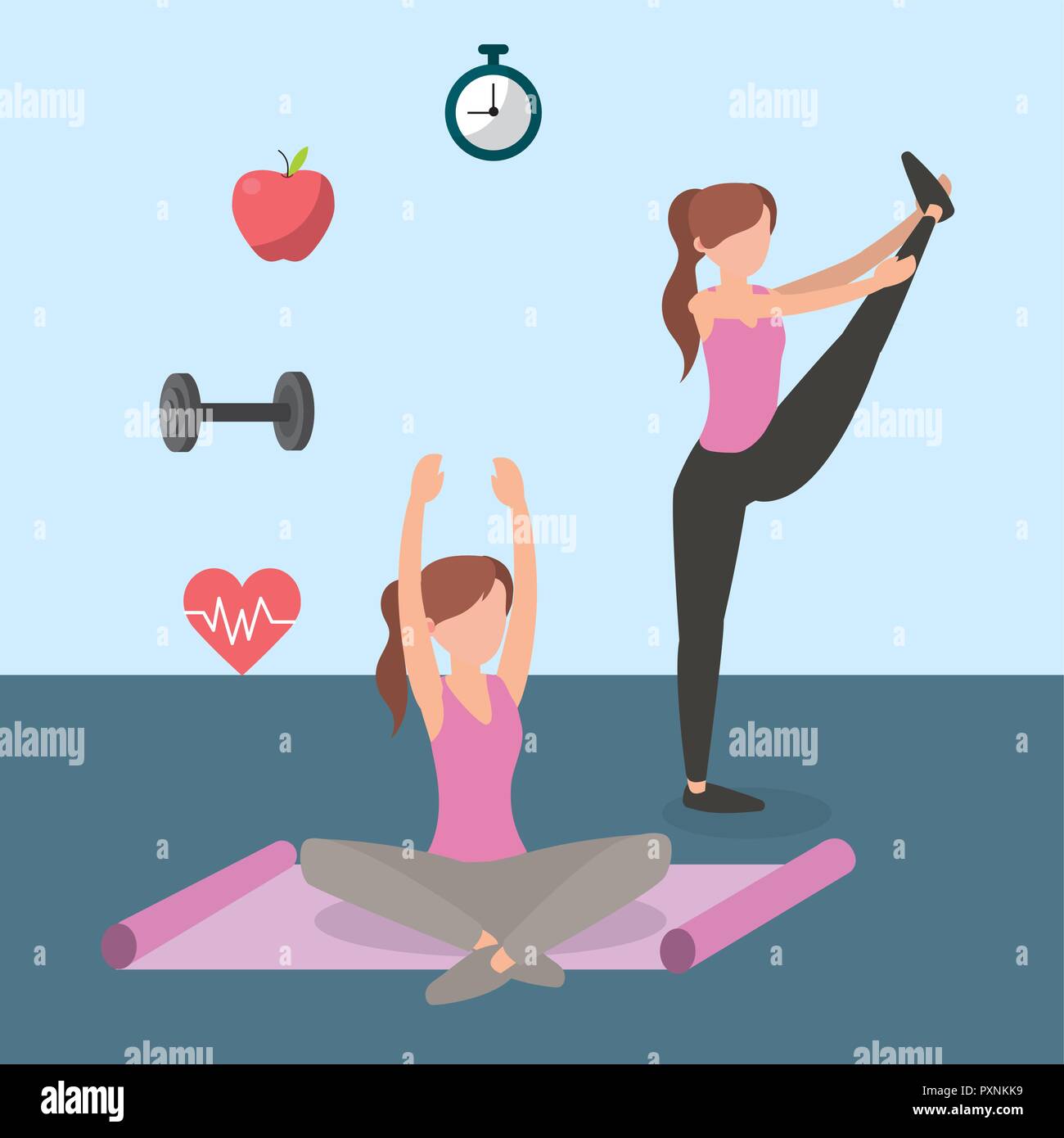health fitness cartoon Stock Vector Image & Art - Alamy