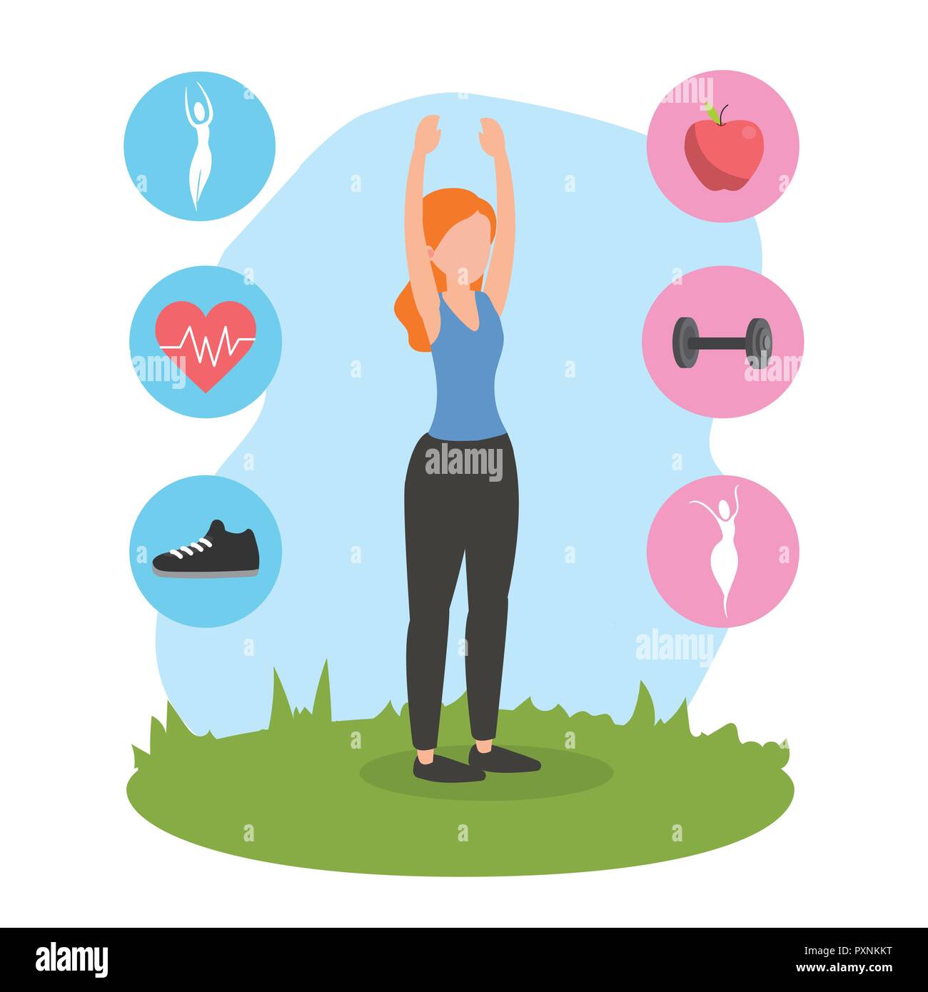 health fitness cartoon Stock Vector Image & Art - Alamy