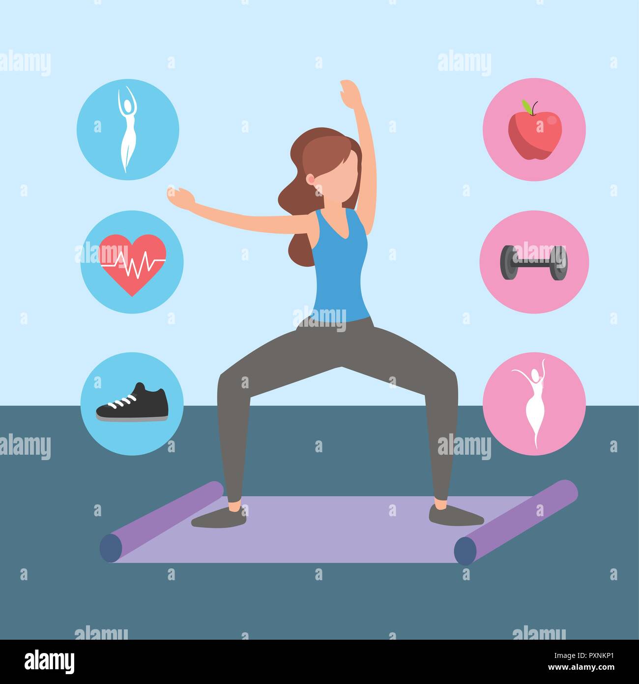 health fitness cartoon Stock Vector Image & Art - Alamy